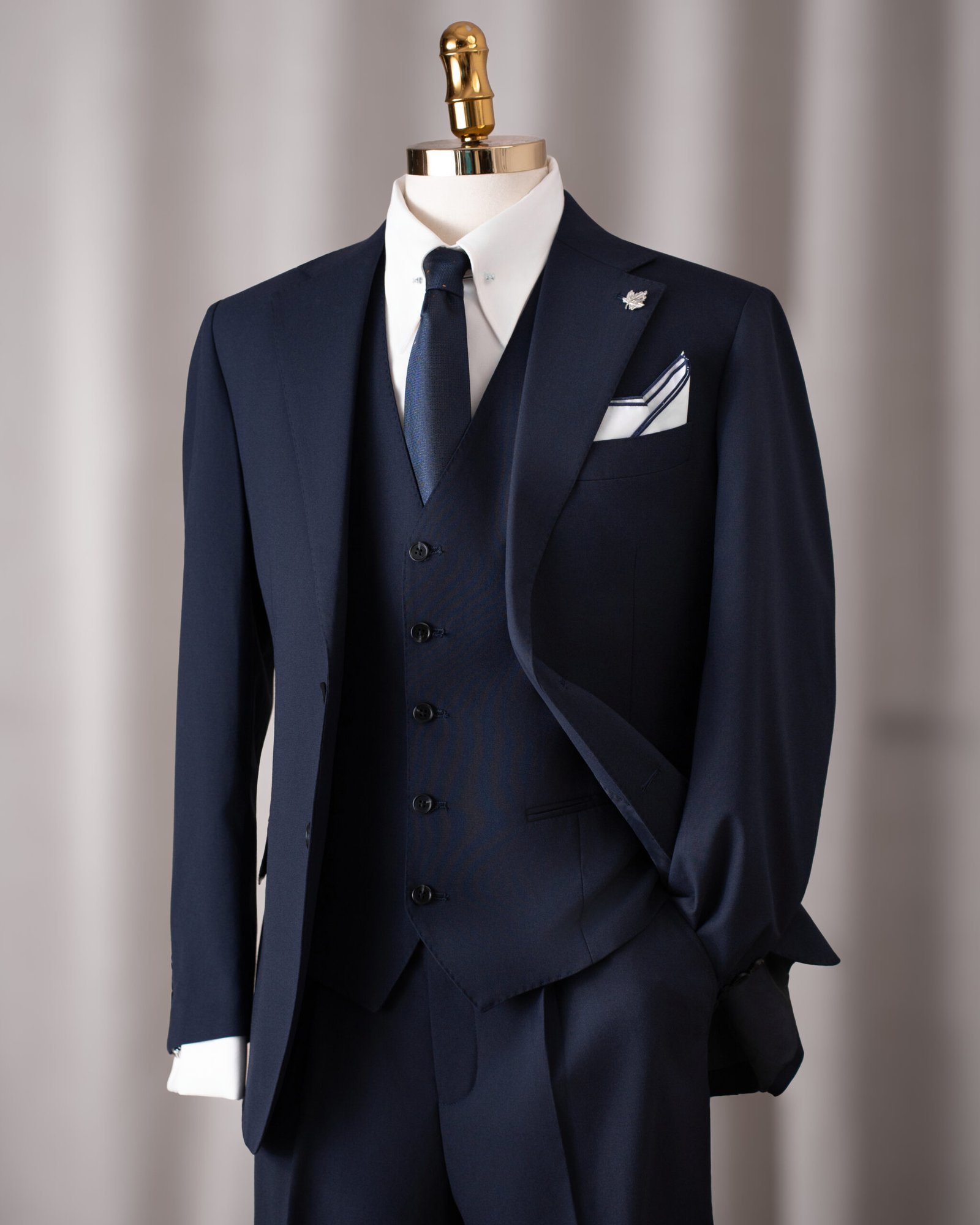 Navy Crest Suit - Hoon Wedding